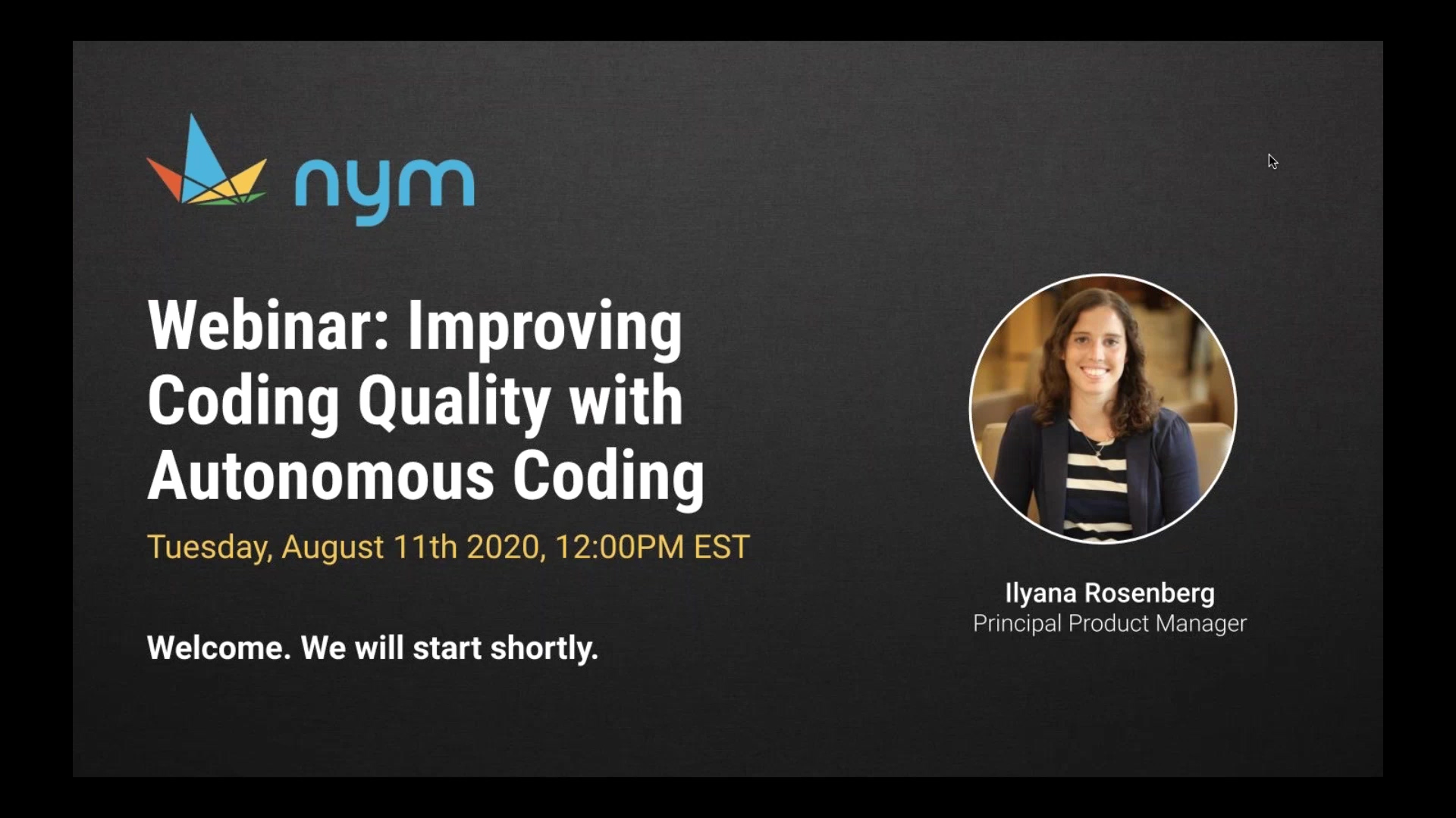Improving Coding Accuracy with Autonomous Coding Webinar | Nym